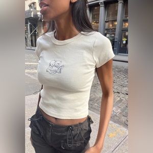 Brandy Melville | Tops | Brandy Melville Ashlyn Angel Baby Reading Top | Poshmark